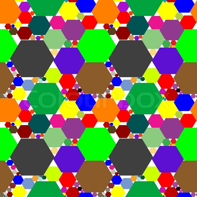 Hexagon seamless pattern extended, ... | Stock vector | Colourbox