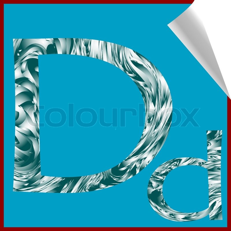 Alphabet letter D, abstract vector art ... | Stock Vector | Colourbox