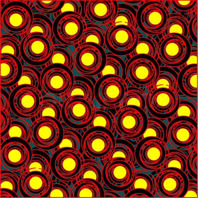 Red and yellow circle pattern | Stock vector | Colourbox
