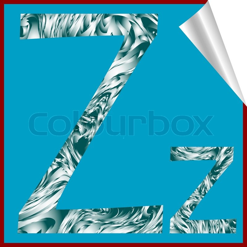 Alphabet letter Z, abstract vector art ... | Stock vector | Colourbox