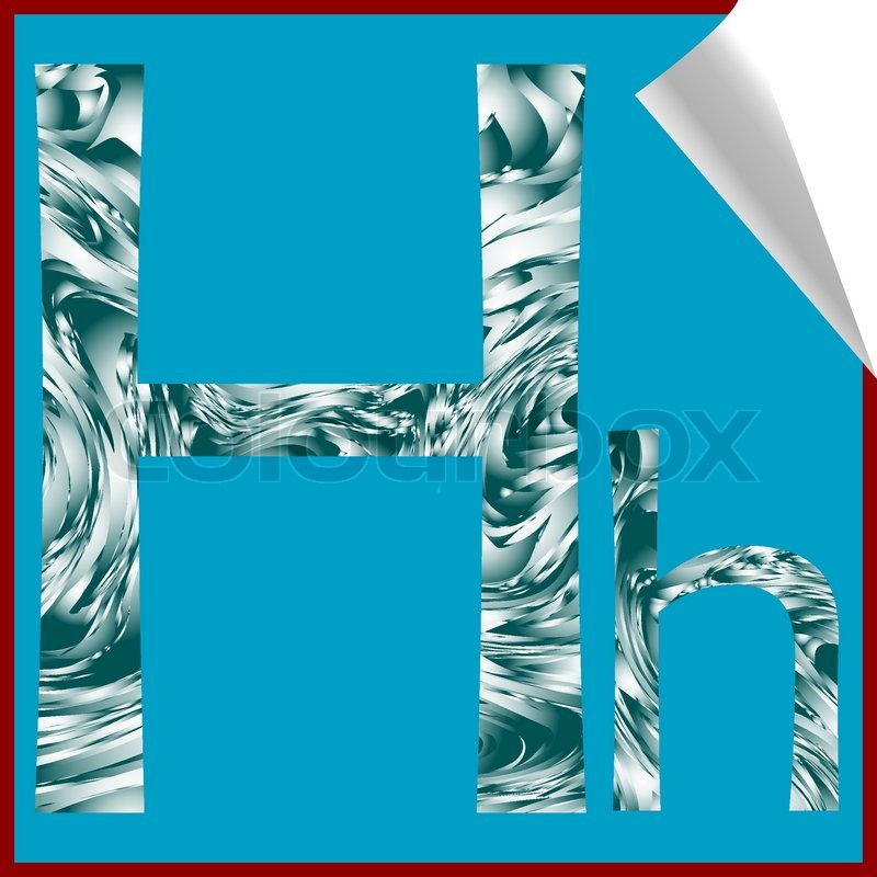 Alphabet letter H, abstract vector art ... | Stock vector | Colourbox