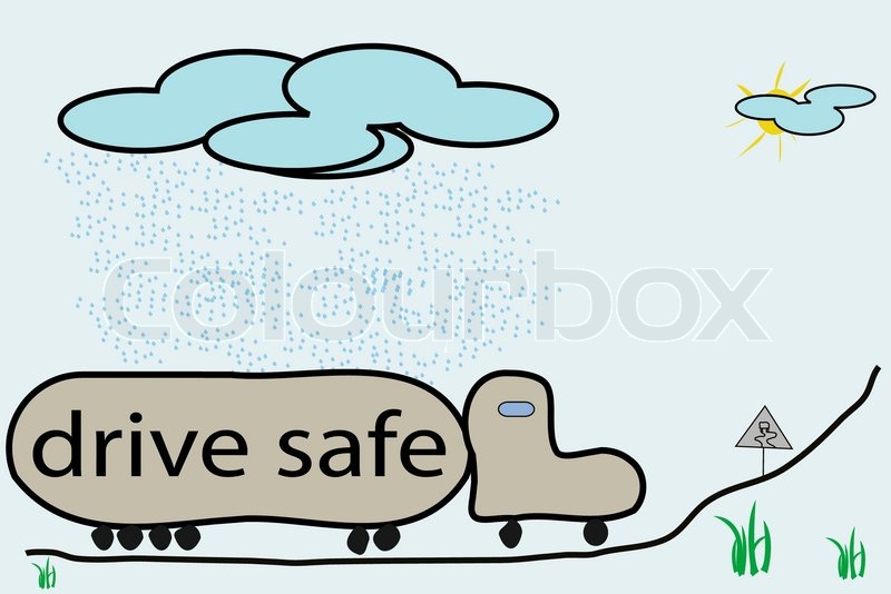Drive safe illustration, abstract ... | Stock vector | Colourbox