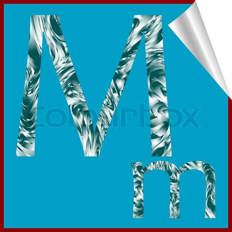 Alphabet letter M, abstract vector art ... | Stock Vector | Colourbox