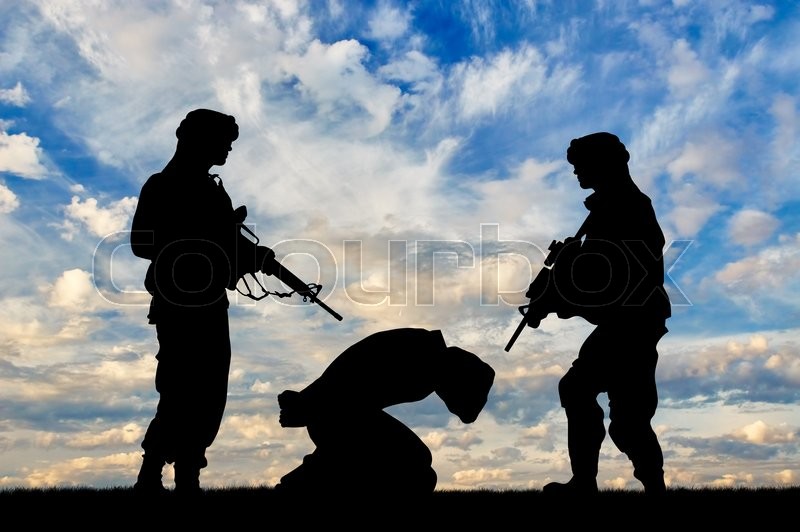 Concept of terrorism. Silhouette ... | Stock image | Colourbox