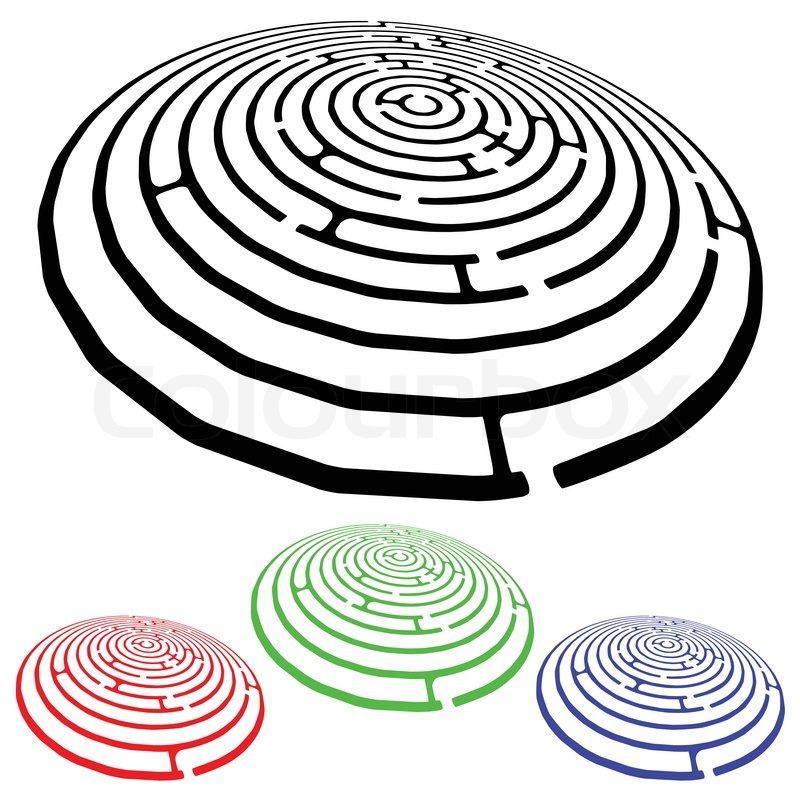 Mazes design elements against white ... | Stock Vector | Colourbox
