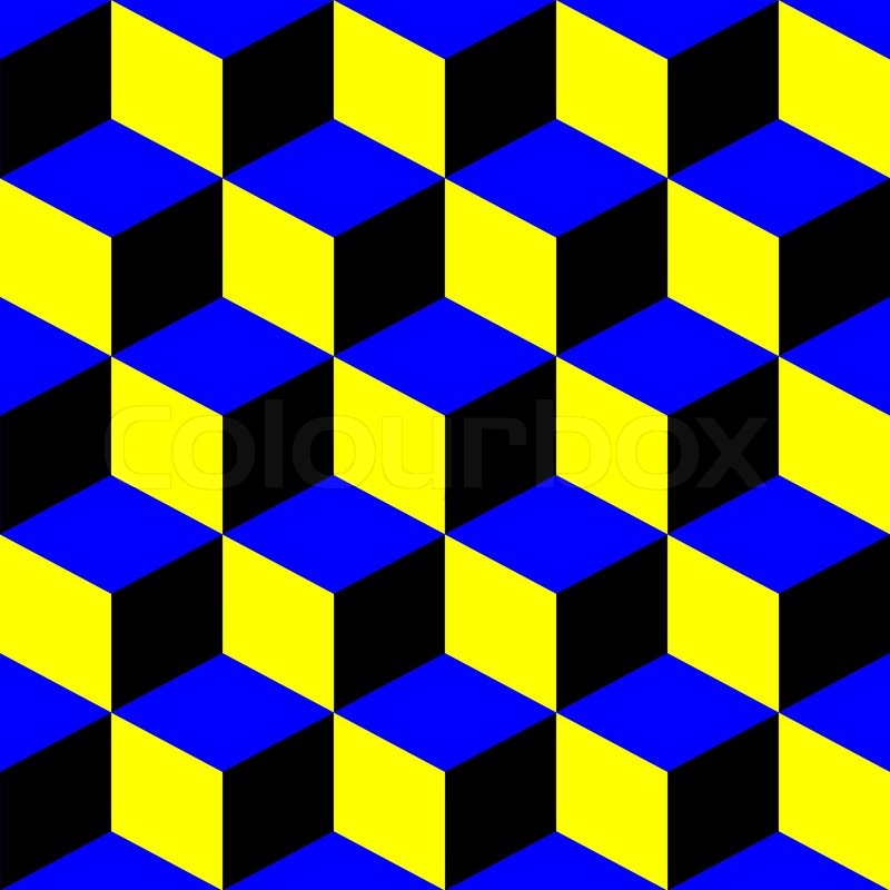 Squares psychedelic pattern | Stock vector | Colourbox