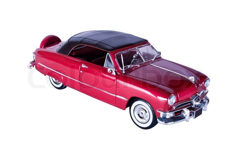 Classic rotes Auto mit polierten ... | Stock Bild | Colourbox