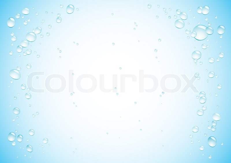 Simple drops blue background for ... | Stock vector | Colourbox
