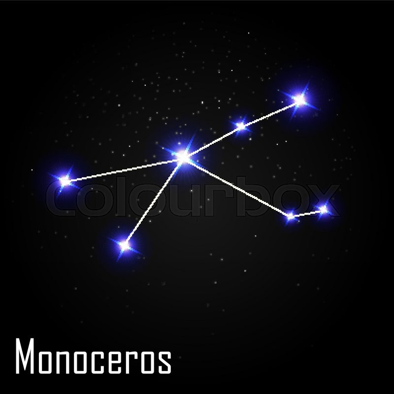 Monoceros Constellation with Beautiful ... | Stock vector | Colourbox