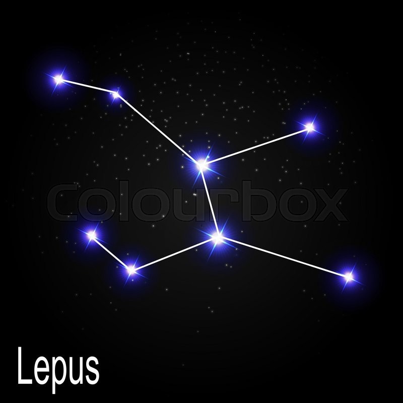 Lepus Constellation with Beautiful ... | Stock vector | Colourbox