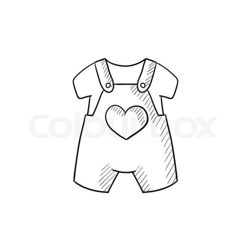 Baby overalls and shirt vector sketch ... | Stock vector | Colourbox