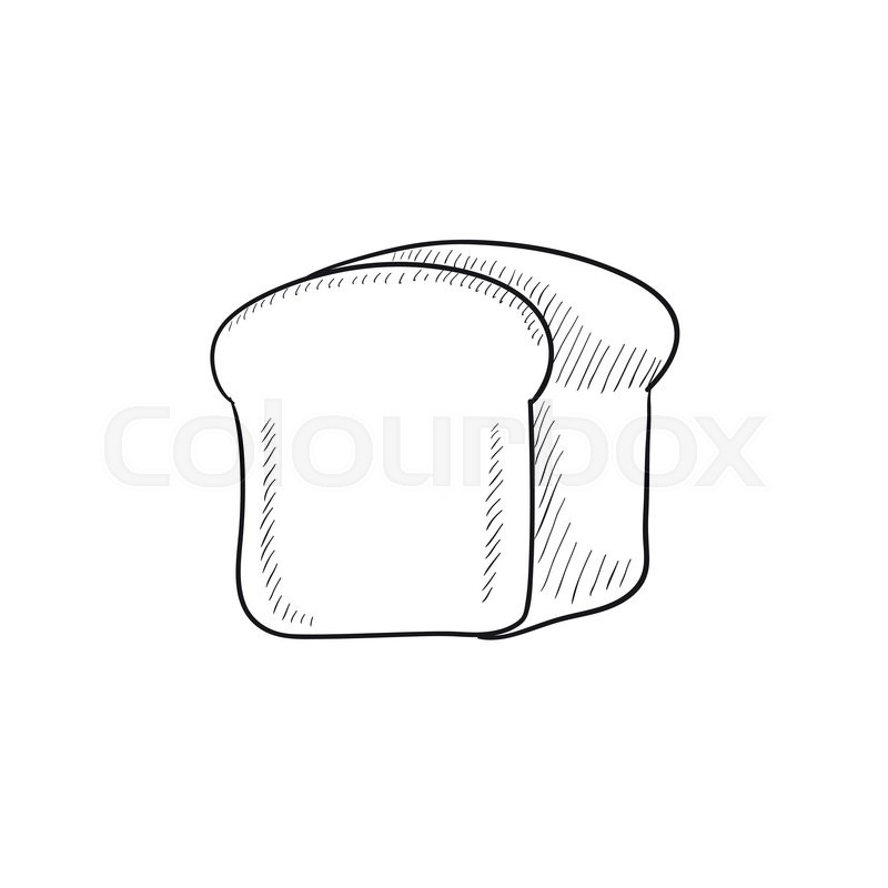 Half of bread vector sketch icon ... | Stock Vector | Colourbox