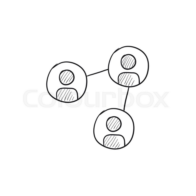 Social network vector sketch icon ... | Stock vector | Colourbox