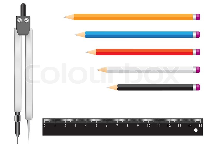The tools isolated on a white ... | Stock vector | Colourbox