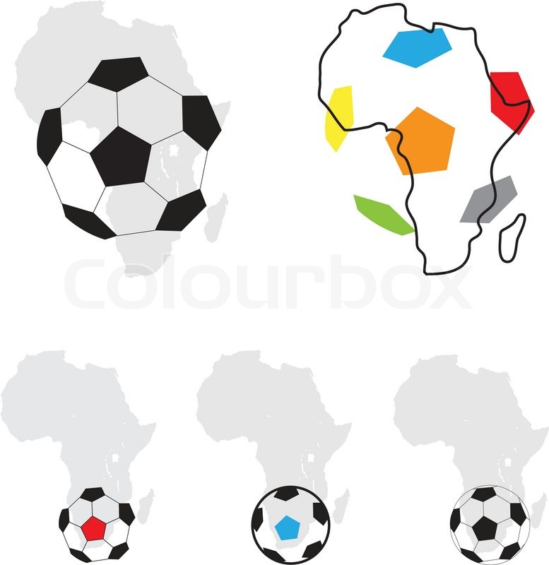 Africa football symbol isolated on the ... | Stock vector | Colourbox