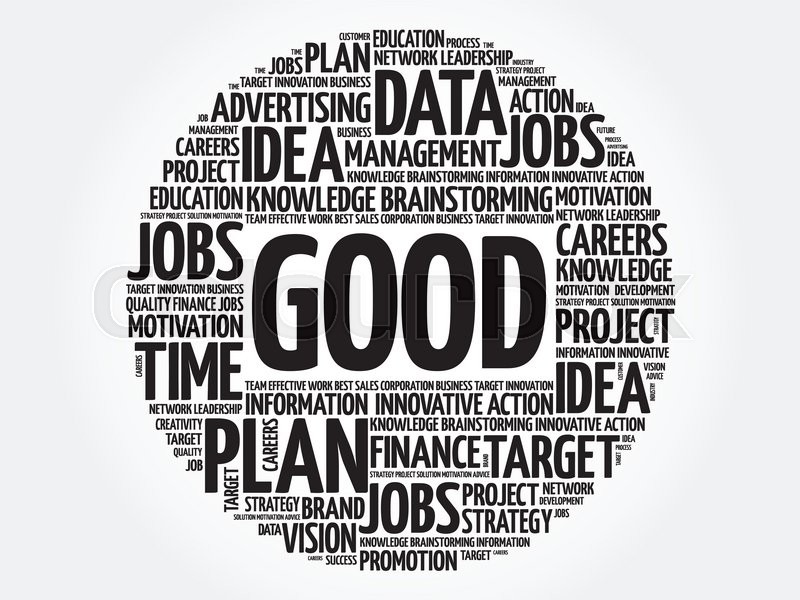 GOOD word cloud, business concept | Stock vector | Colourbox