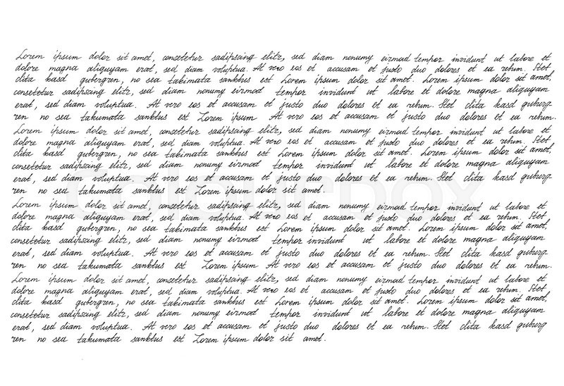 Calligraphic handwritten script. ... | Stock image | Colourbox