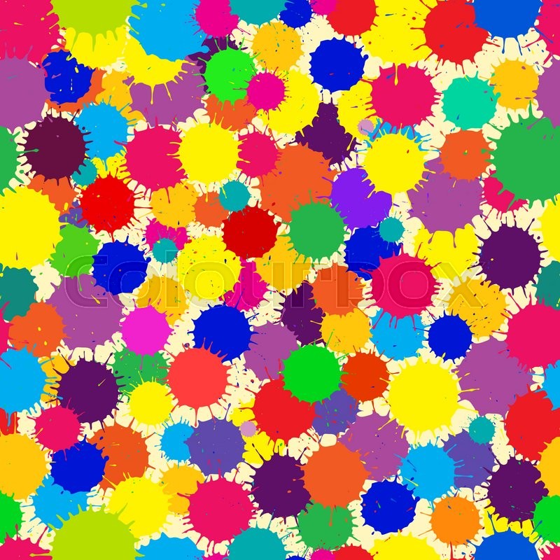 Vector Color Ink Blots Seamless ... | Stock vector | Colourbox