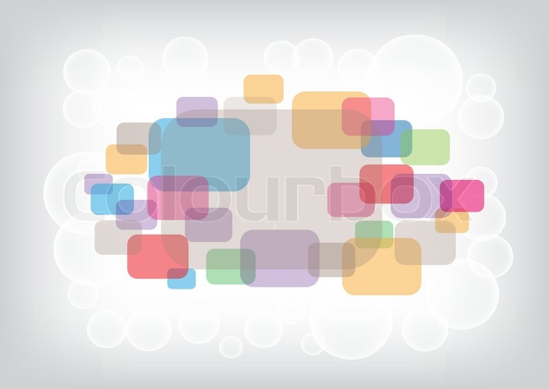 The rounded rectangular and circles ... | Stock vector | Colourbox