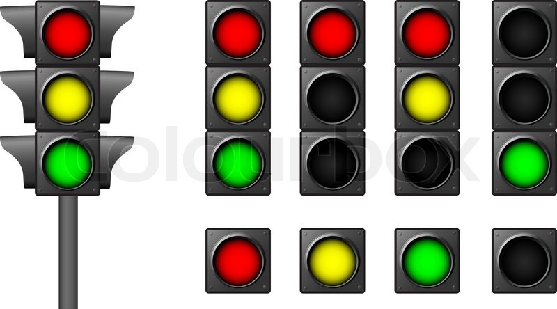 Die isolierten Ampeln für ... | Stock-Vektor | Colourbox