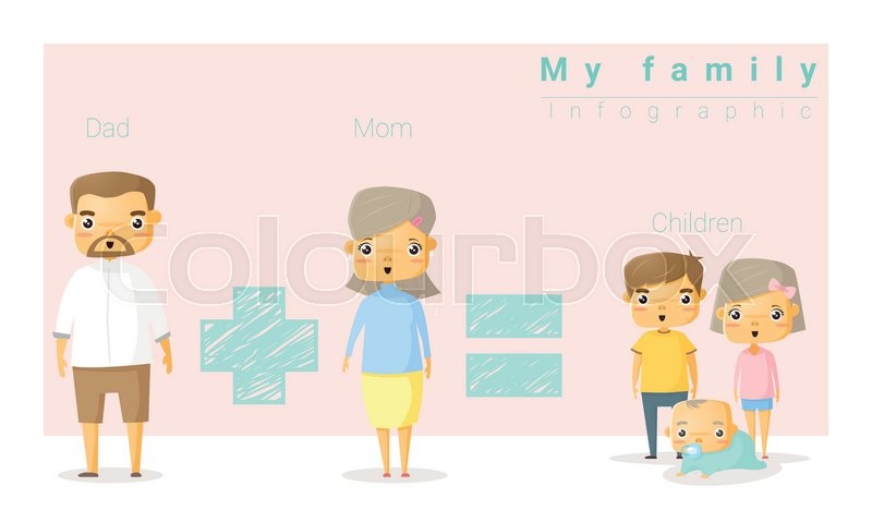 Family background and infographic , ... | Stock vector | Colourbox