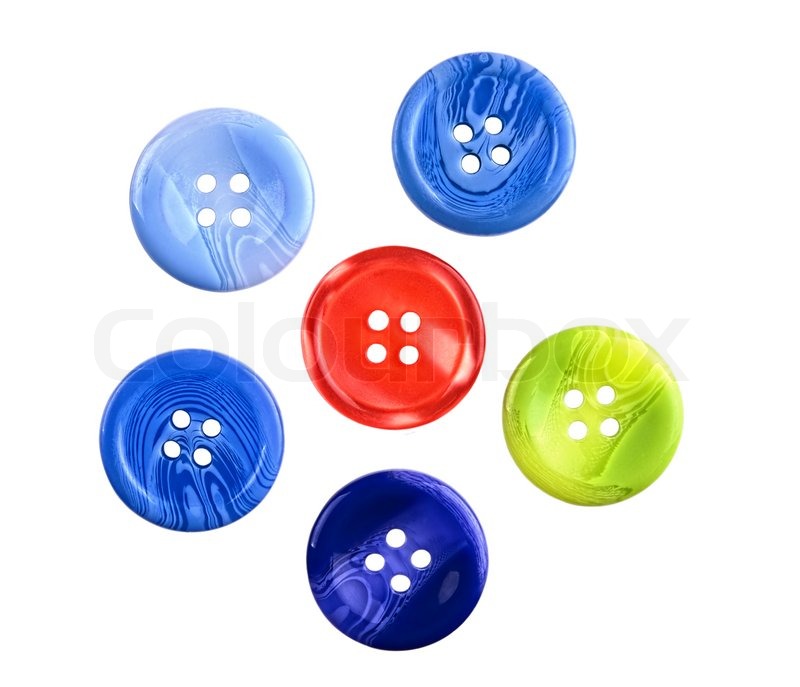 Bunte Knöpfe auf dem weißen ... | Stock Bild | Colourbox