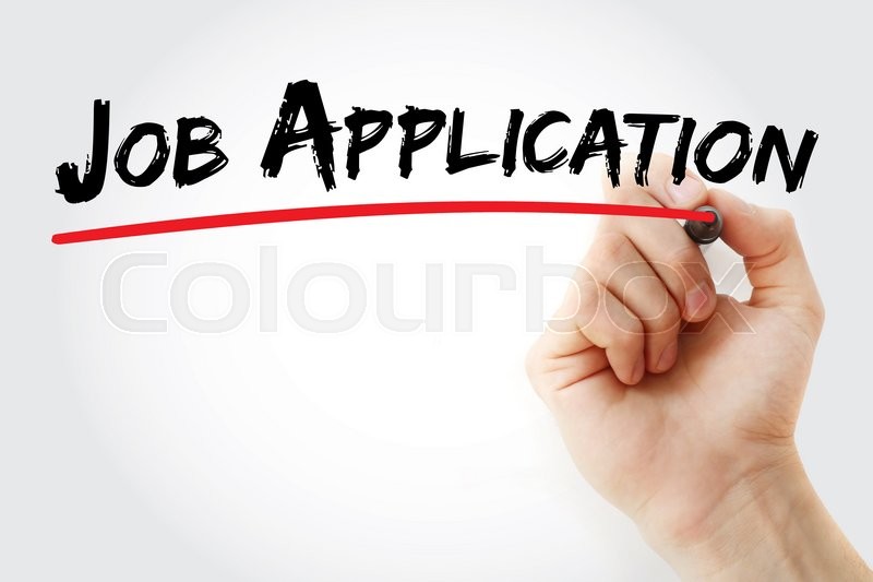 Hand writing Job Application with ... | Stock image | Colourbox