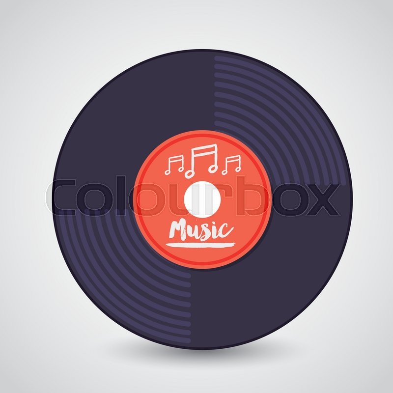 Music record design, vector ... | Stock vector | Colourbox