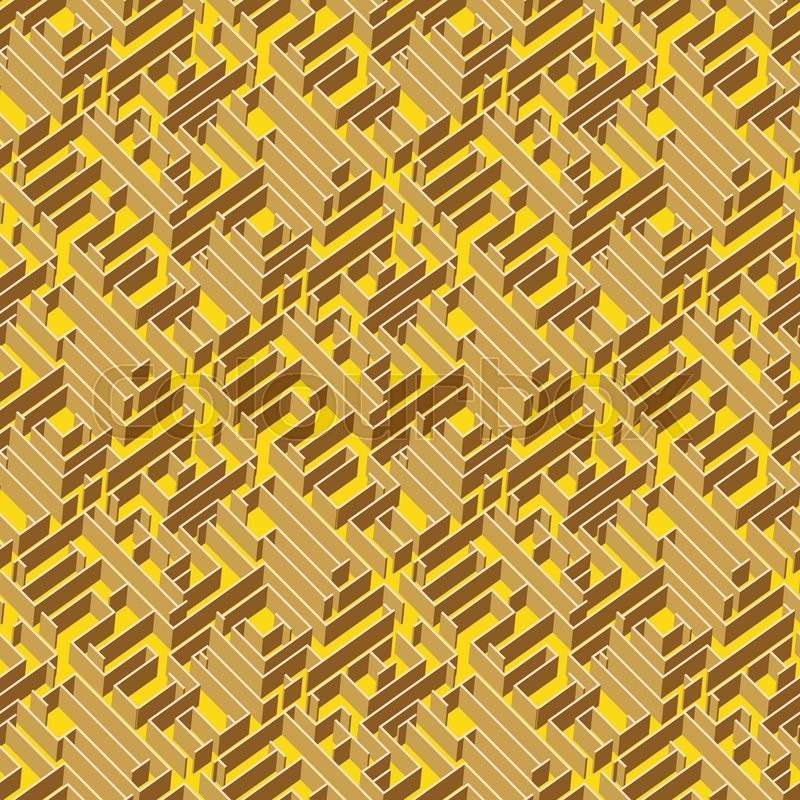 Golden labyrinth background, vector ... | Stock vector | Colourbox