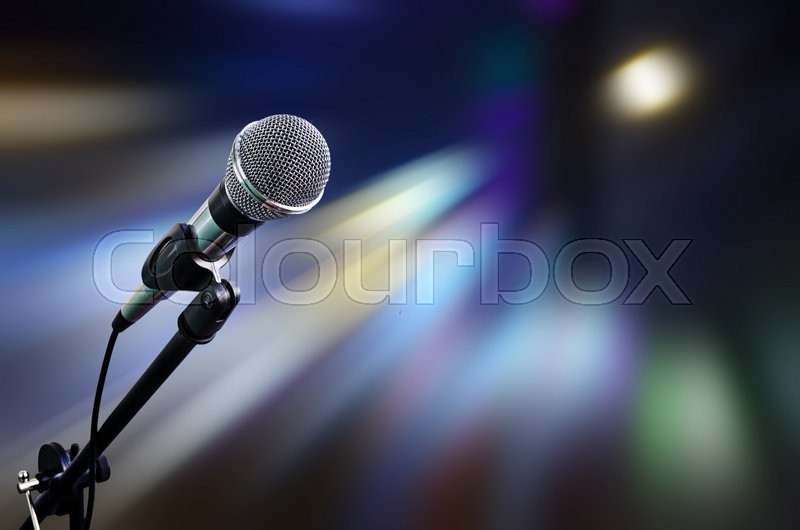 Mic On Stage Background