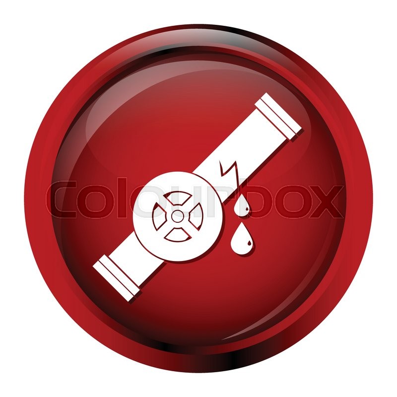 Water leak icon, Pipe icon sign vector ... | Stock vector | Colourbox