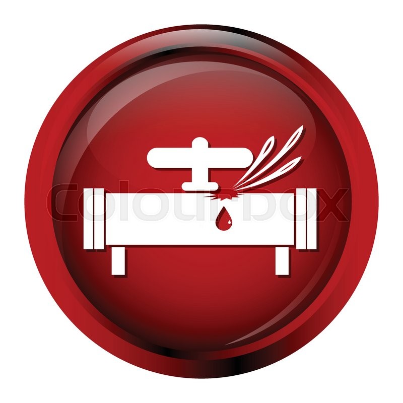 Water leak icon, Pipe icon sign vector ... | Stock vector | Colourbox