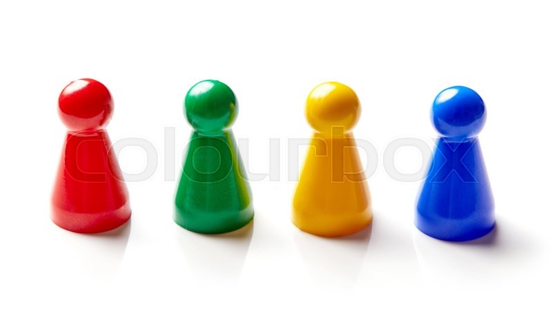 Colorful board game counters isolated ... | Stock image | Colourbox