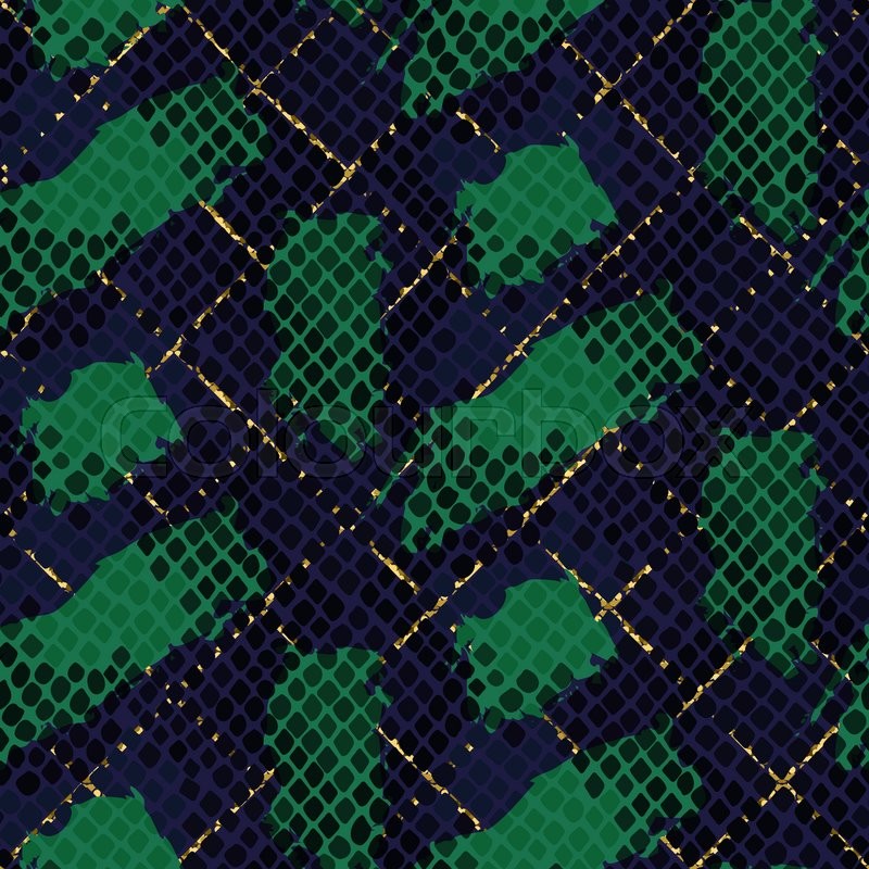 Snake skin green seamless vector ... | Stock vector | Colourbox