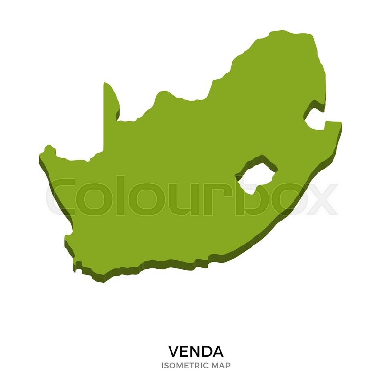 Isometric map of Venda detailed vector ... | Stock vector | Colourbox