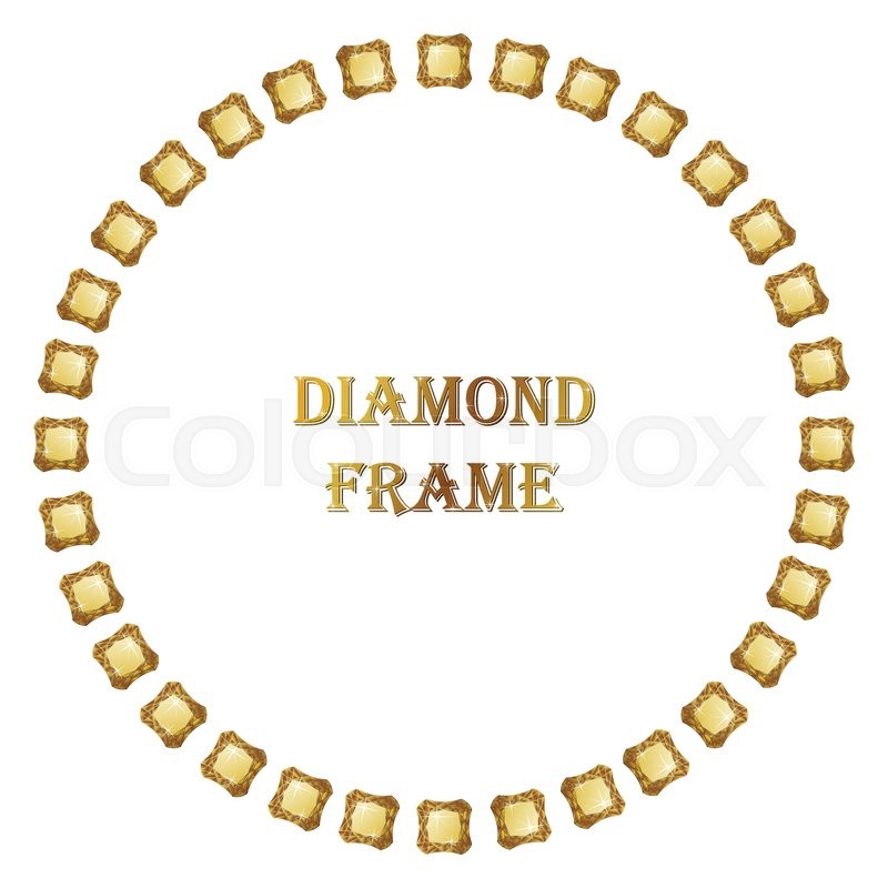 Diamond round frame. Vector jewerly ... | Stock vector | Colourbox