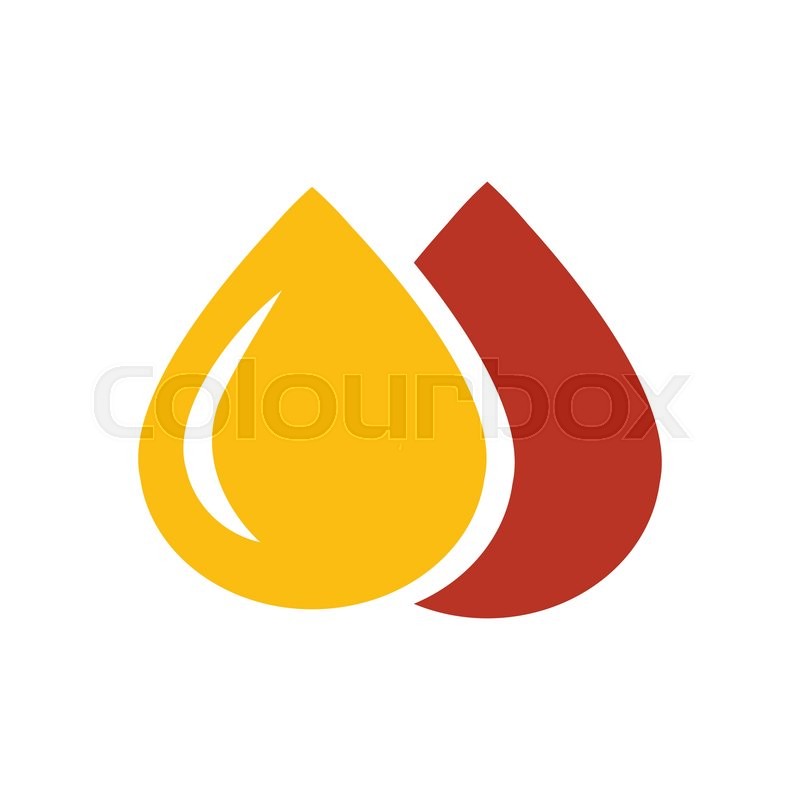 Drop of water icon design yellow and ... | Stock vector | Colourbox