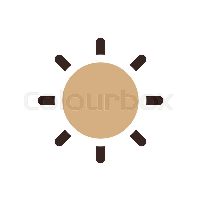Sun icon brown color | Stock vector | Colourbox