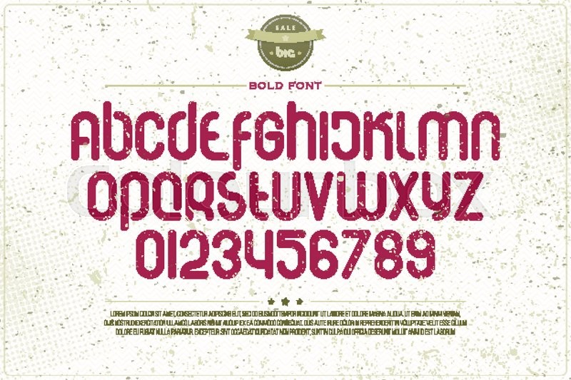 Set of rounded style alphabet letters ... | Stock vector | Colourbox