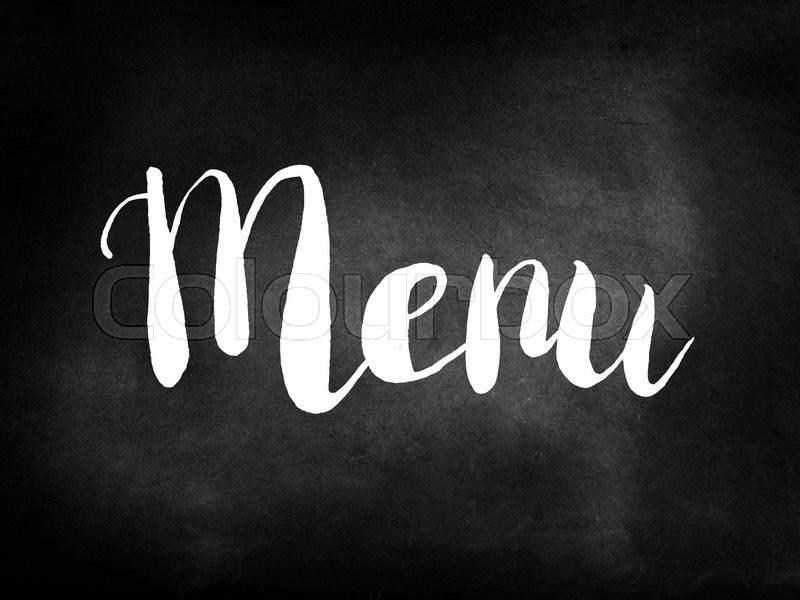 Menu written on a blackboard | Stock image | Colourbox
