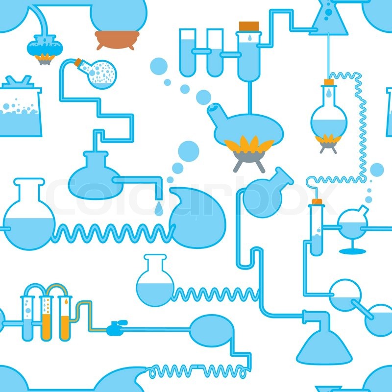 Chemistry symbol seamless | Stock vector | Colourbox