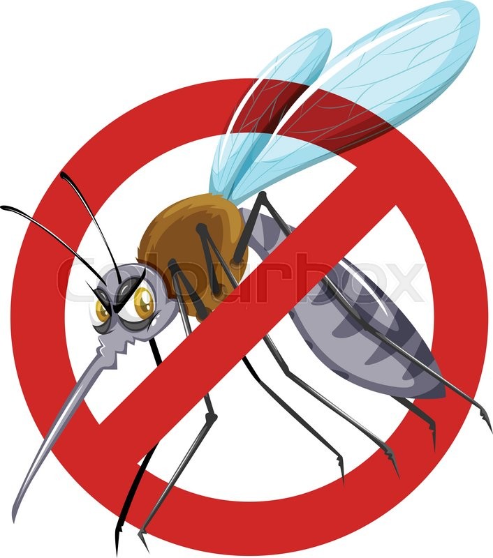 No mosquito sign on white illustration | Stock vector | Colourbox
