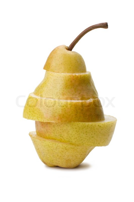Parts pears and folded as a whole. | Stock image | Colourbox
