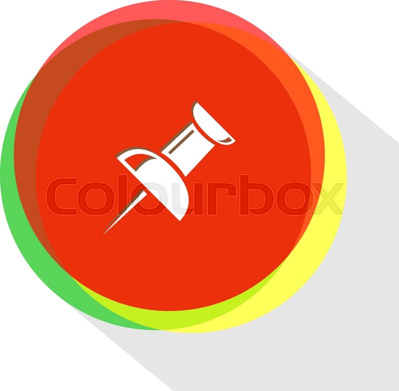 Push pin. Internet template. Vector ... | Stock vector | Colourbox
