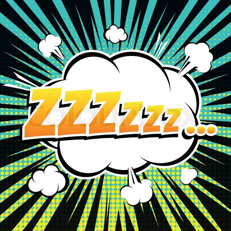 Zzz comic book bubble text retro style | Stock vector | Colourbox