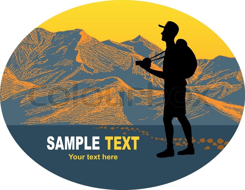 Hand-drawn poster of Mountain Travel | Stock vector | Colourbox