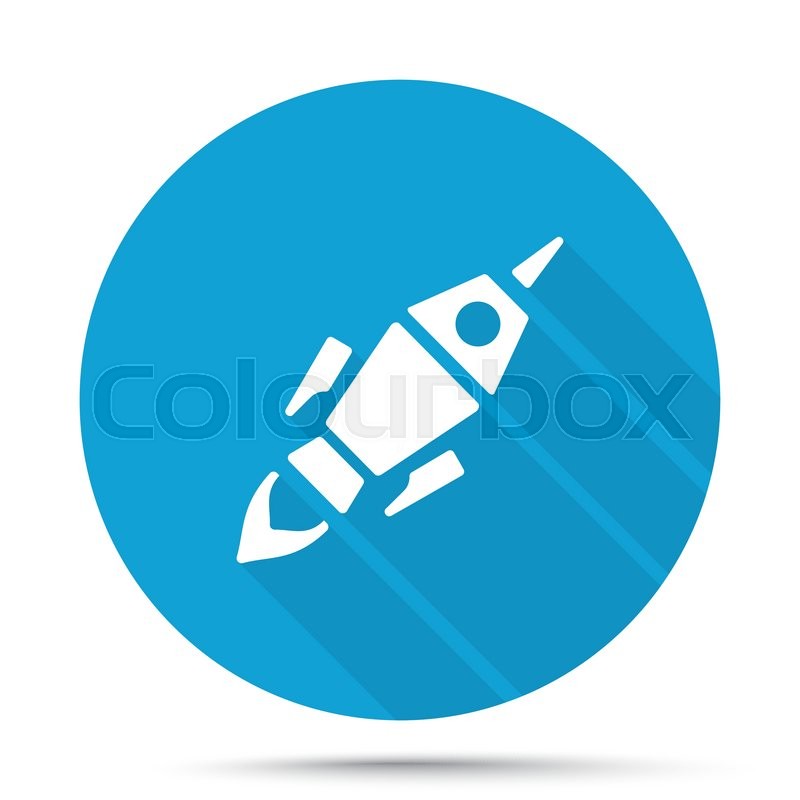 Blue Rocket Icon