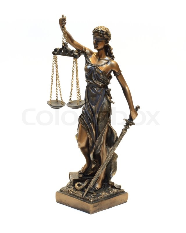 Themis statue on a white background | Stock image | Colourbox