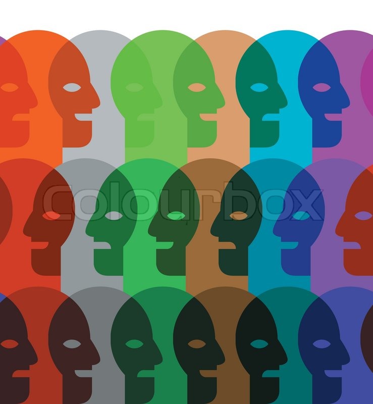 Vector wallpaper pattern of color ... | Stock vector | Colourbox