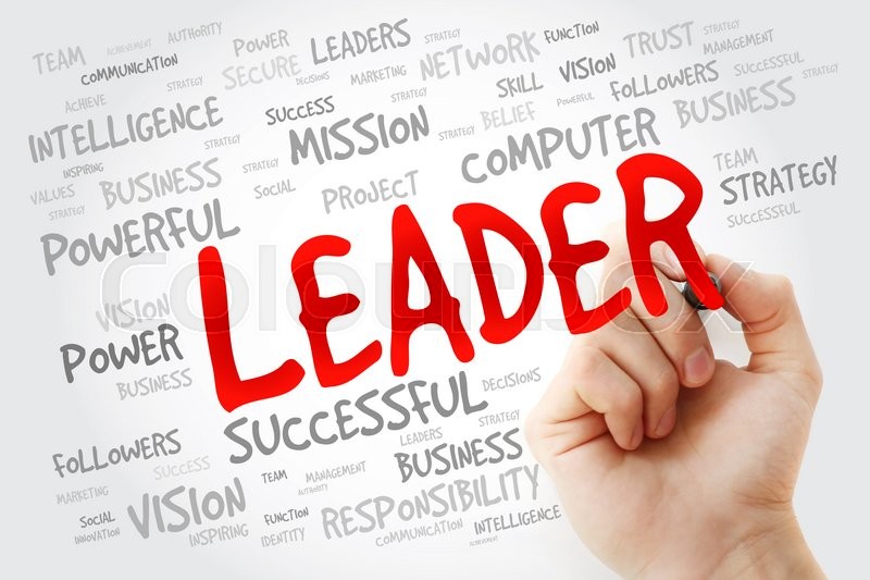 Hand writing LEADER with marker, ... | Stock image | Colourbox